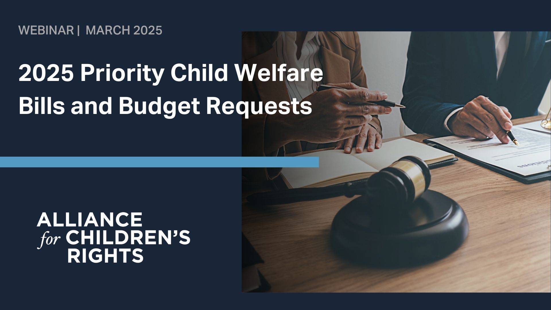 2025 Priority Child Welfare Bills and Budget Requests | Alliance for ...